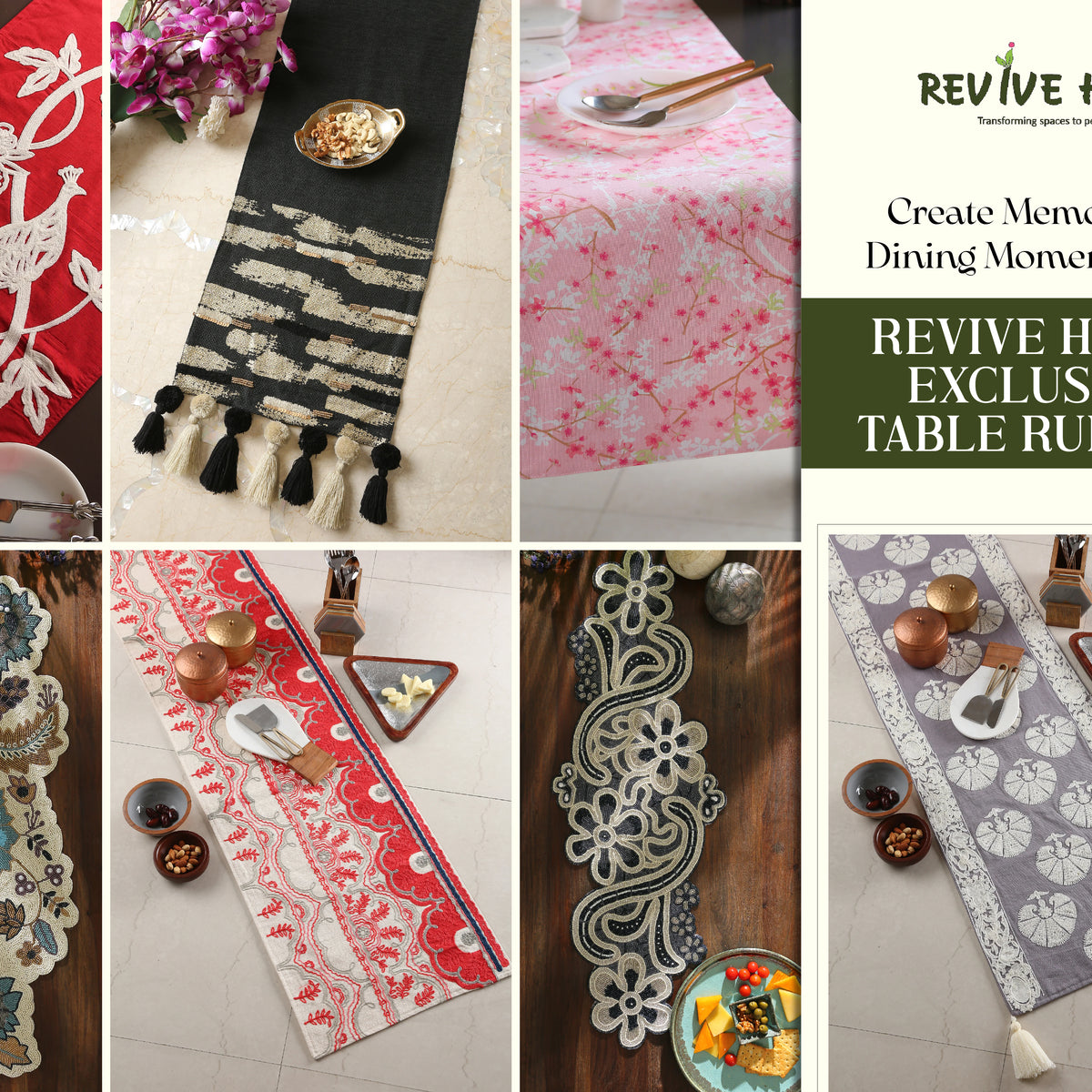 Transform Dining Experience with Revive Home Exclusive Table Runner