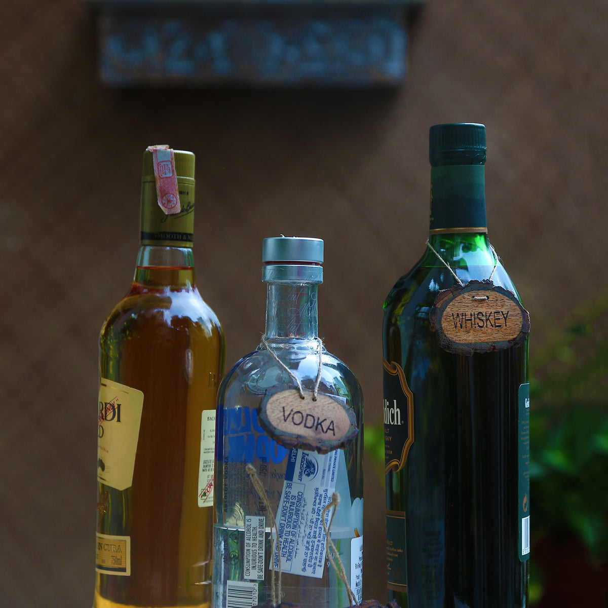 Wooden Drink tags for Gin, Vodka, Tequila and Whiskey set of 4 – Revive ...