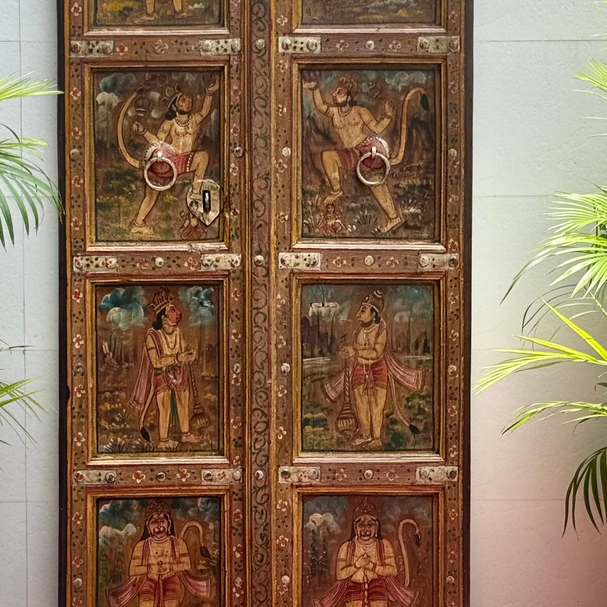 Wooden Door-Hanuman (One of One) – Revive Home