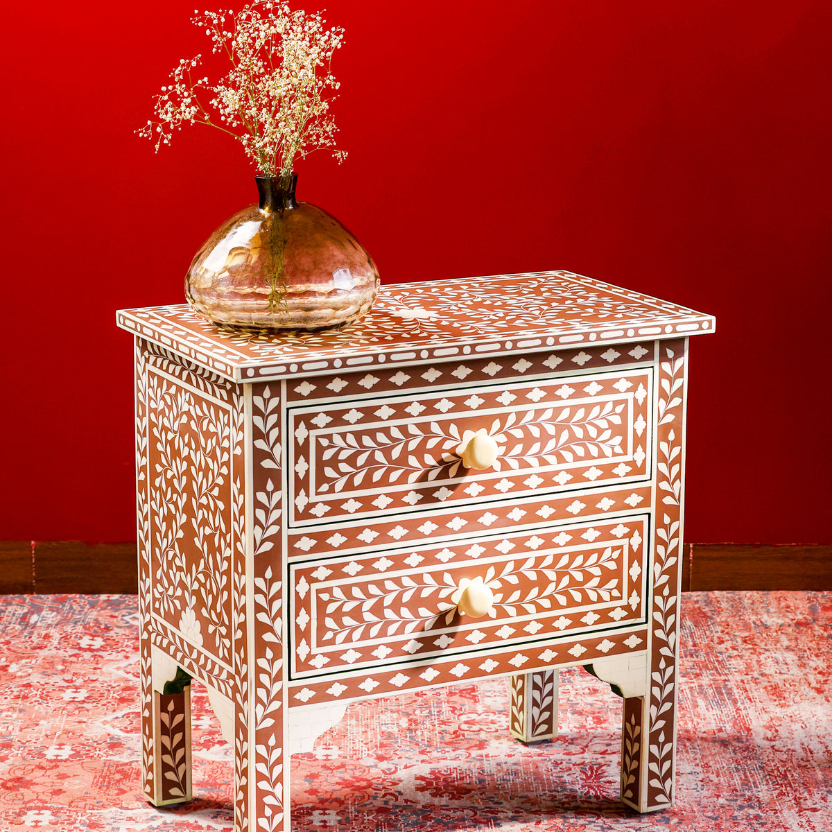 Resin Radiance- Side table with drawers – Revive Home