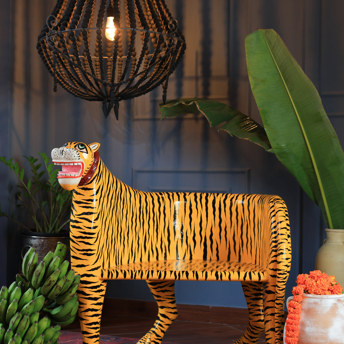 Wooden Tiger Chair Painted – Revive Home