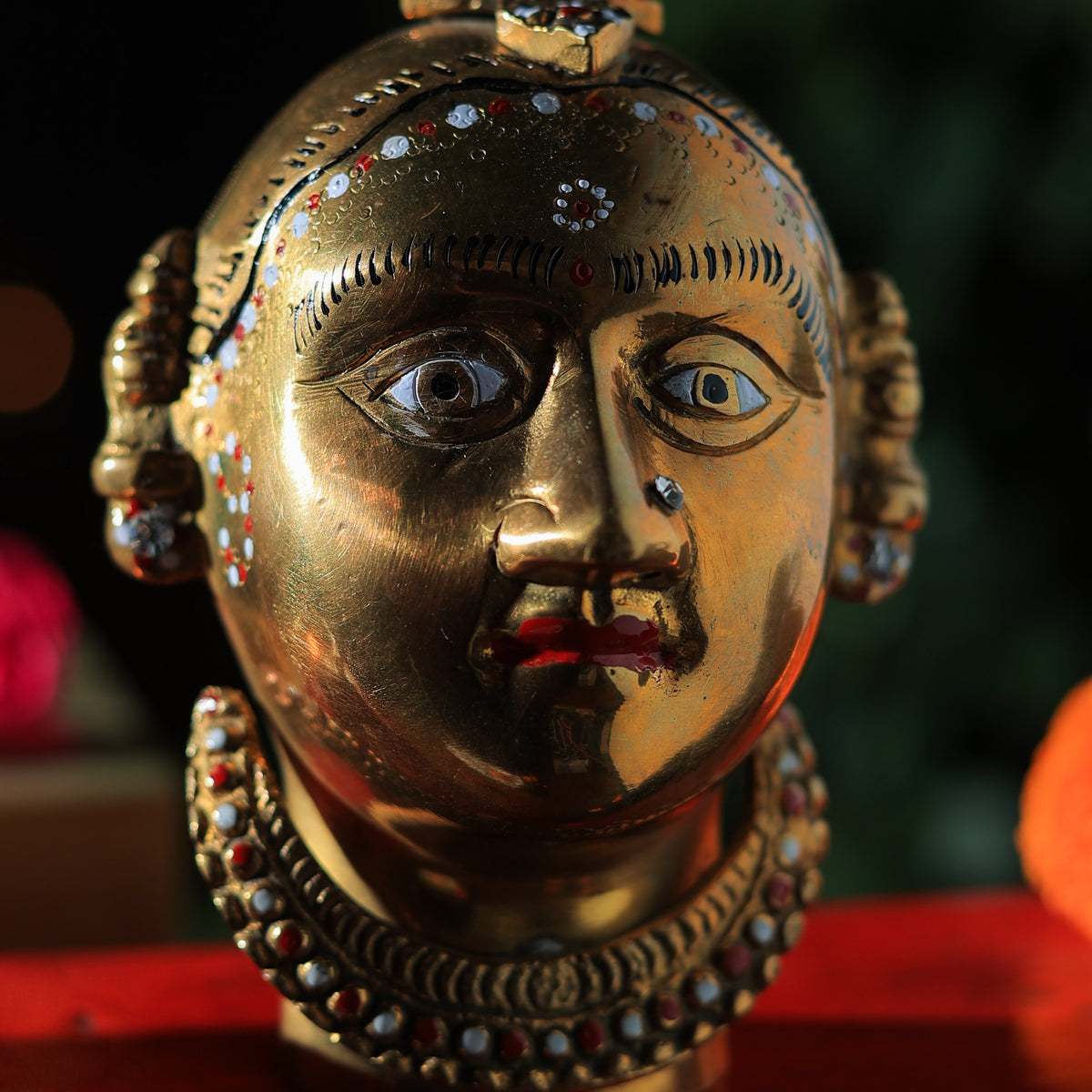 Maa Amba - Face Brass Statue – Revive Home