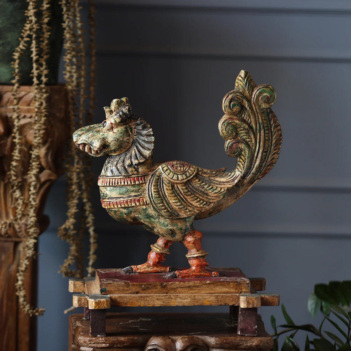 Wooden Whisper - Birds Hand-Painted With Yali Faces – Revive Home