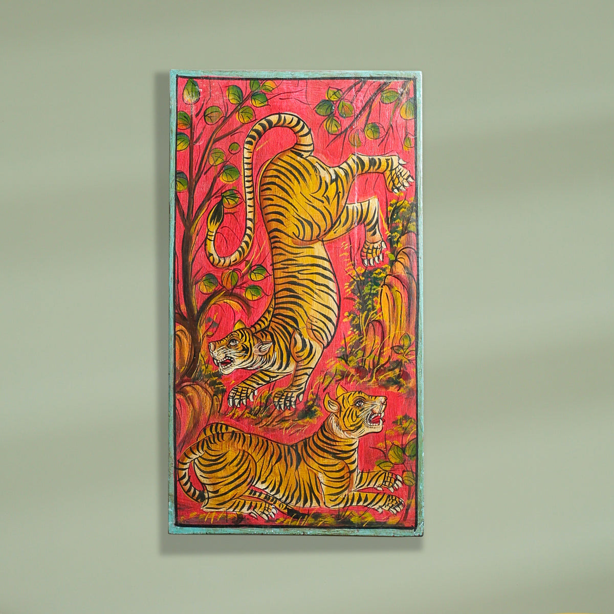 Tiger Design Hand-Painted Panel – Revive Home